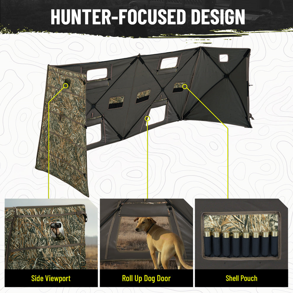 Ground Blind Modular 4-Panel Hunting Blind Portable 3-4 Person – huntsen