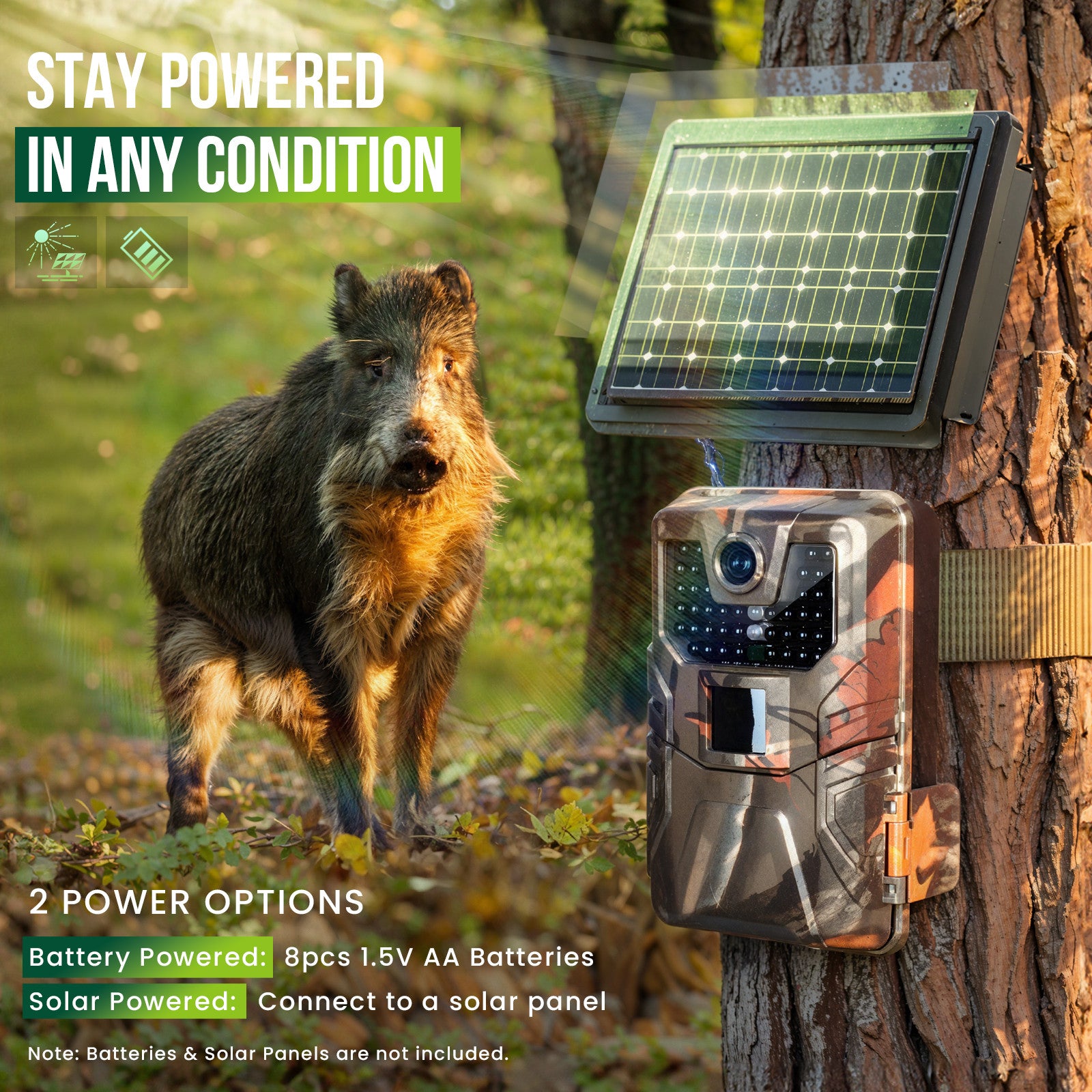 Trail Camera with Night Vision - 4K 48MP Wifi Bluetooth – huntsen
