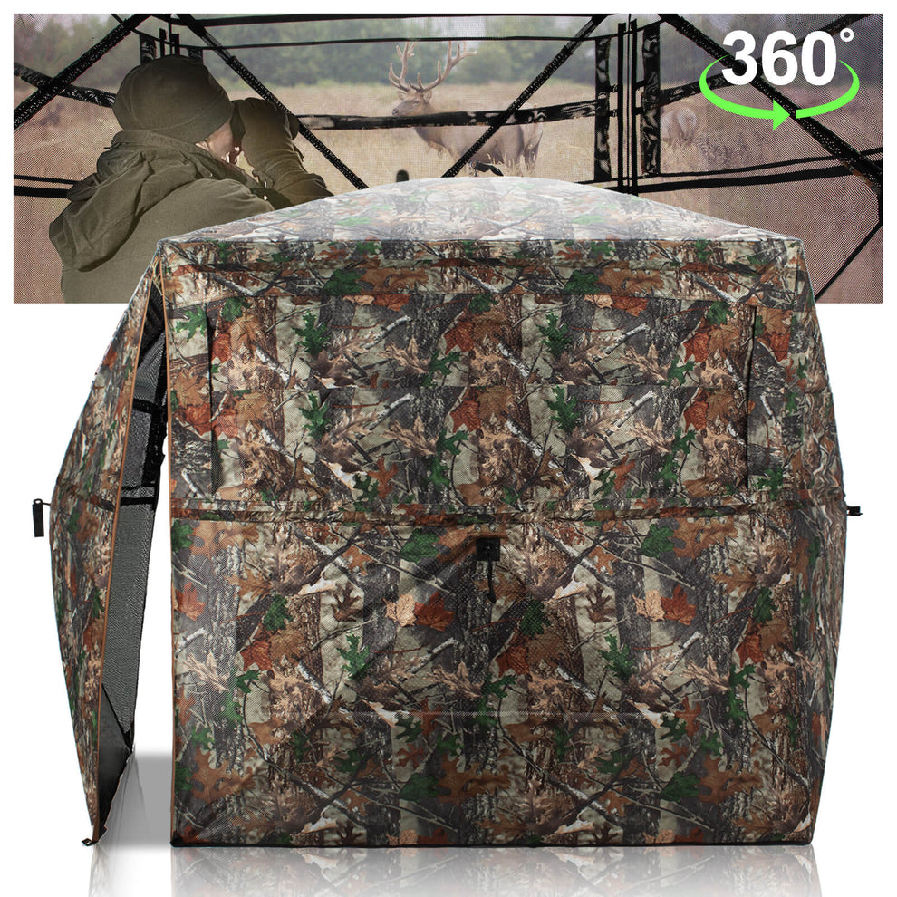 Hunting Blind 360 Degree See Through Pop Up Ground Blind – huntsen